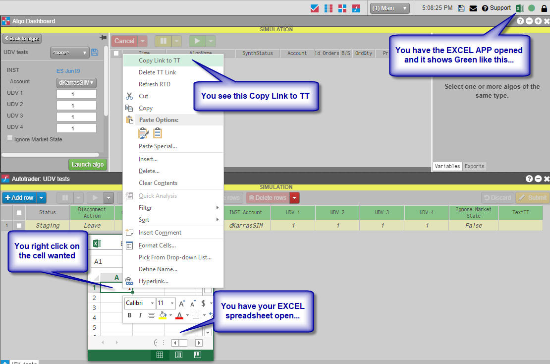 Linking Excel Data To The Algo Dashboard Advanced Concepts Help And 